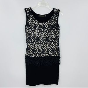 Blue Moon | Dresses | Blue Moon Black Sleeveless Overlay Dress | Poshmark